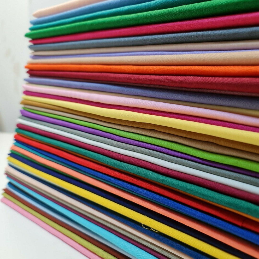 Plain Polycotton Fabric Poplin Dress Craft Costume Quit Lining Material ...