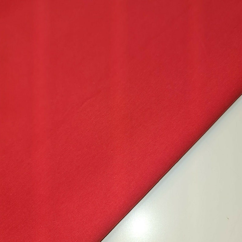 Plain Red 100% Polyester Dress Craft Lining Upholstery Fabric by the ...