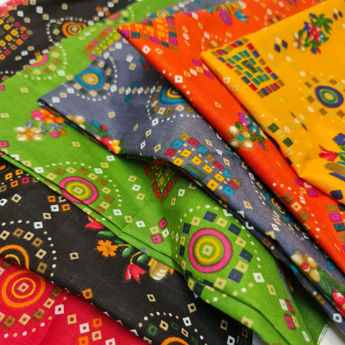 Cotton Indian Ethnic Rajasthani Print Suzani Rangoli Boho | Etsy UK