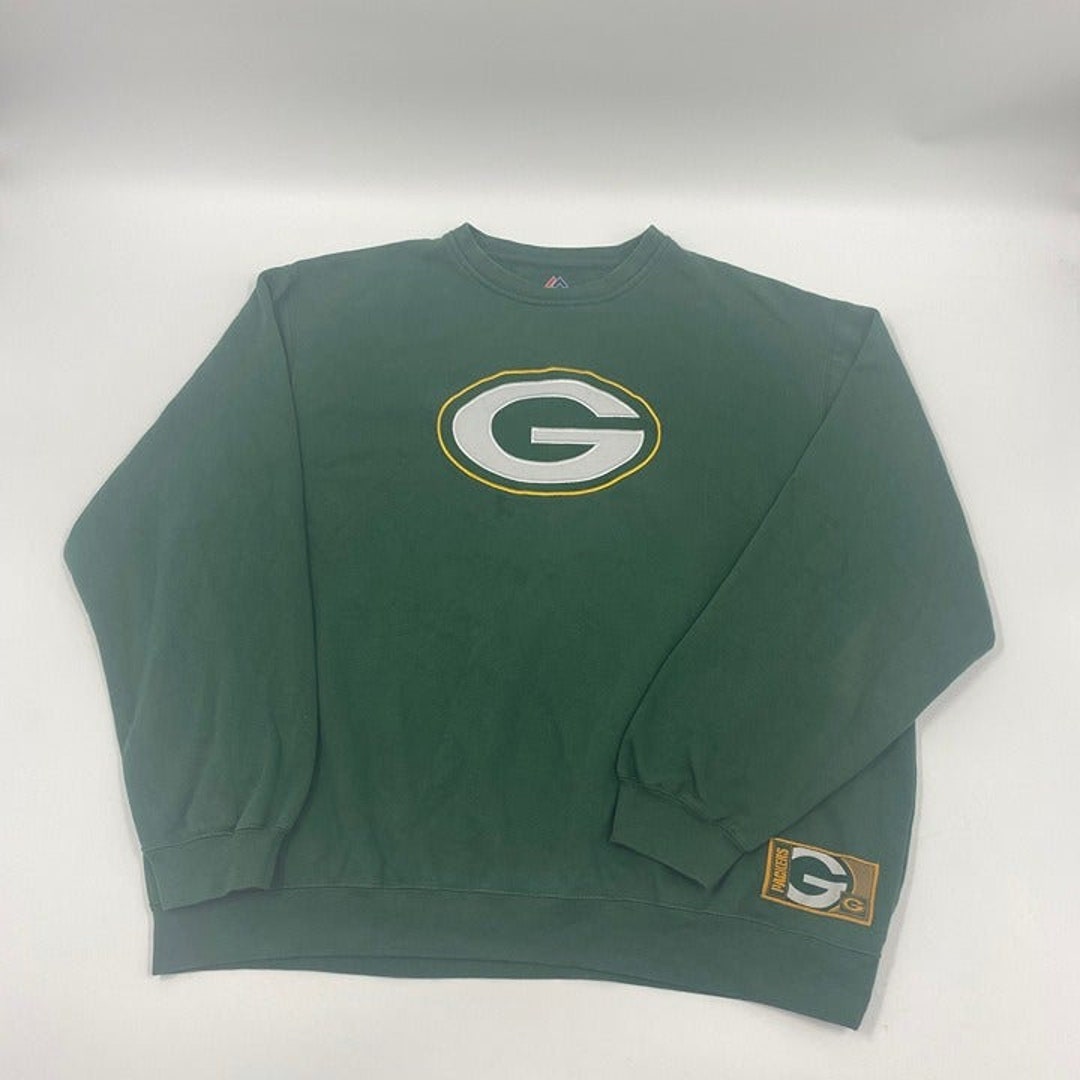Green Bay Packers Big Patch Logo Sweatshirt Size 2XL - Etsy