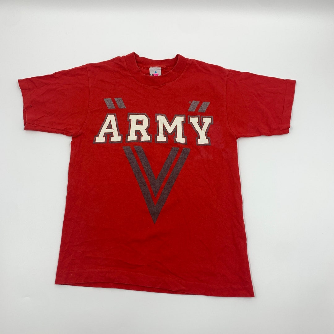 Vintage Red Army Reflective T-shirt Size S Single Stitch Made - Etsy España