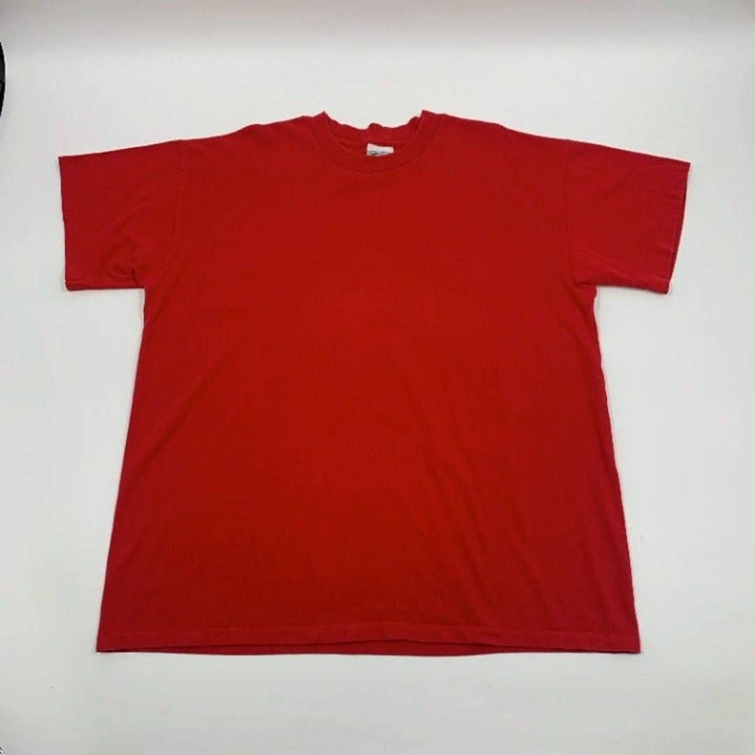 Vintage Red Single Stitch Blank T-shirt Size XL Made in USA - Etsy