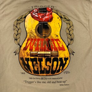 Double Sided Willie Nelson Trigger Martin Guitar T-shirt Size M - Etsy