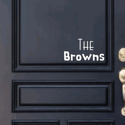 Front Door Name Decal Name Decal for Door Door Name Decals - Etsy