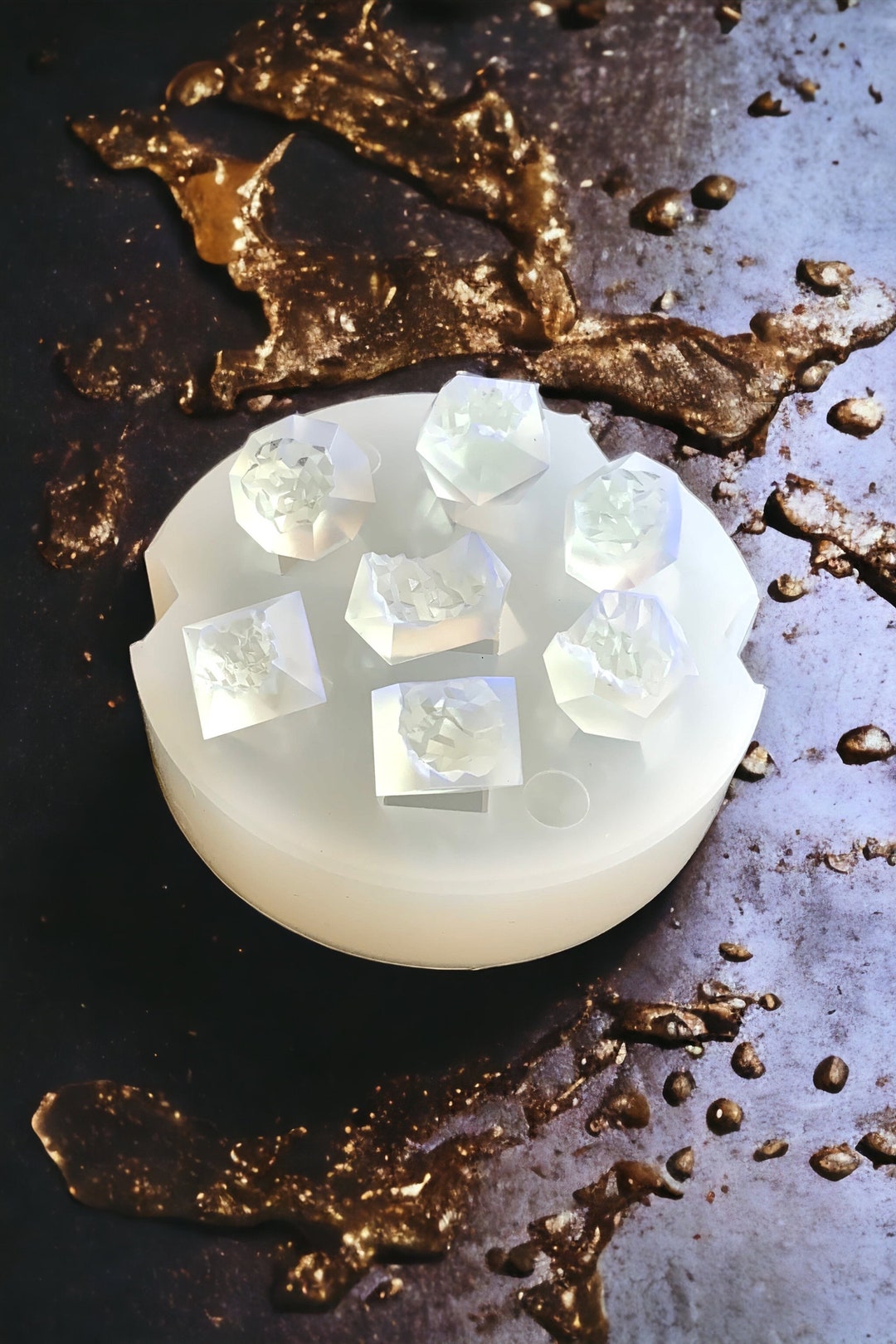 Dnd Geode Dice Blanks/ Insert Mold- Various D4 and D6 Shapes - Etsy