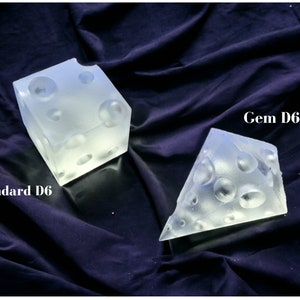 3D Printed Cheese Dice Blanks/inserts Masters- Various D4 and D6 Shapes ...