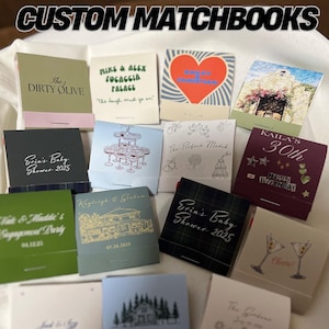 Custom Matchbooks Wedding Match Favors Match Books Candle Matches Party ...