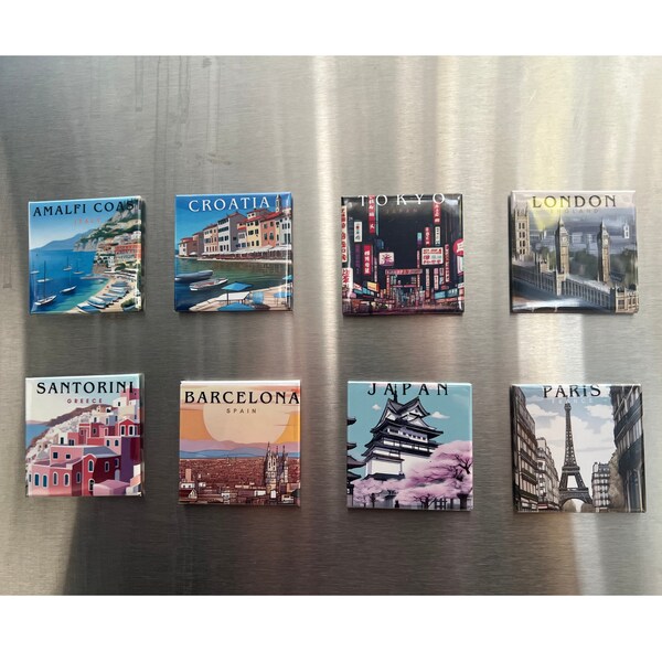 Travel Magnets - Etsy