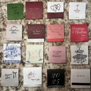 Custom Matchbooks Wedding Match Favors Match Books Candle Matches Party ...