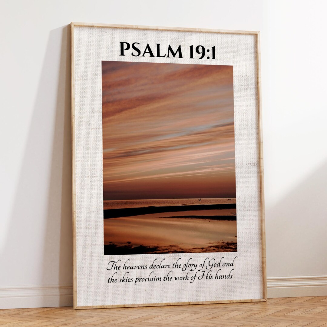 Christian Digital Download Psalms 19 Scripture Psalms Wall Art Bible ...