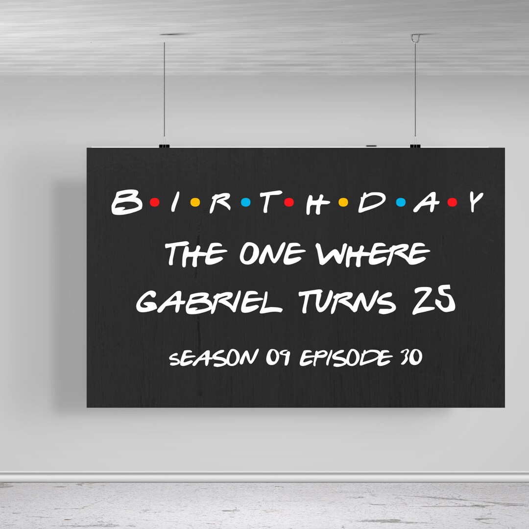 Friends Inspired Birthday Party Sign Editable Custom Digital Printable ...