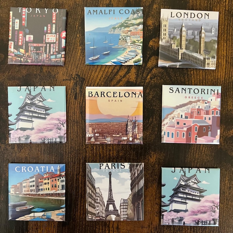 Travel Magnets - Etsy