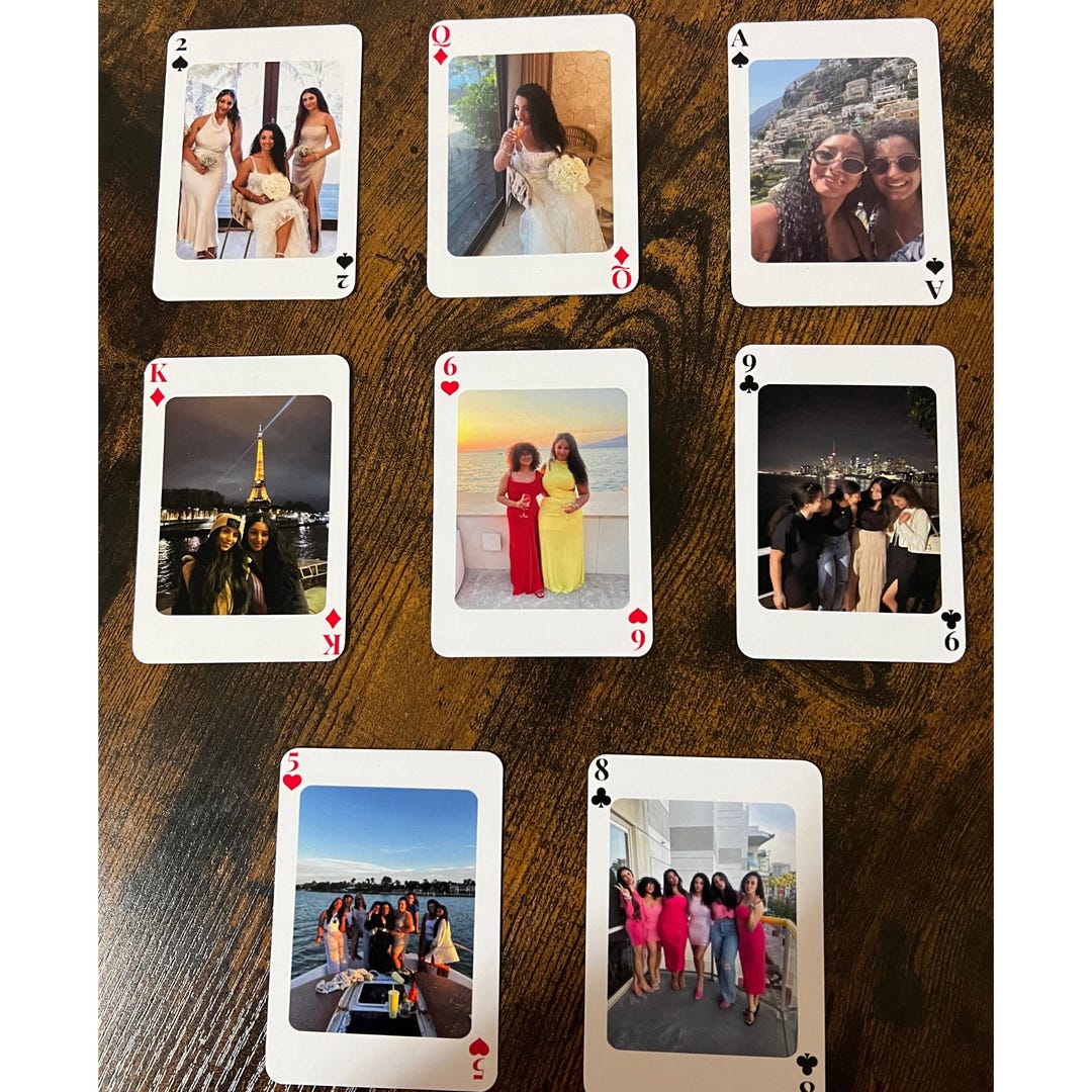 Custom Playing Cards Personalized Deck of Cards Custom Gift Wedding ...