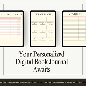 Digital Book Journal, Printable Reading Journal, Digital Reading ...