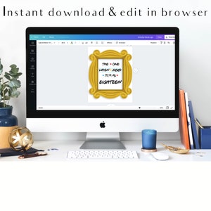 Friends Frame Inspired Birthday Party Sign Editable Custom Digital ...