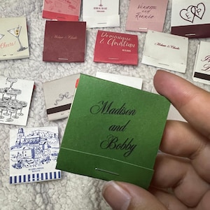 Custom Matchbooks Wedding Match Favors Match Books Candle Matches Party ...