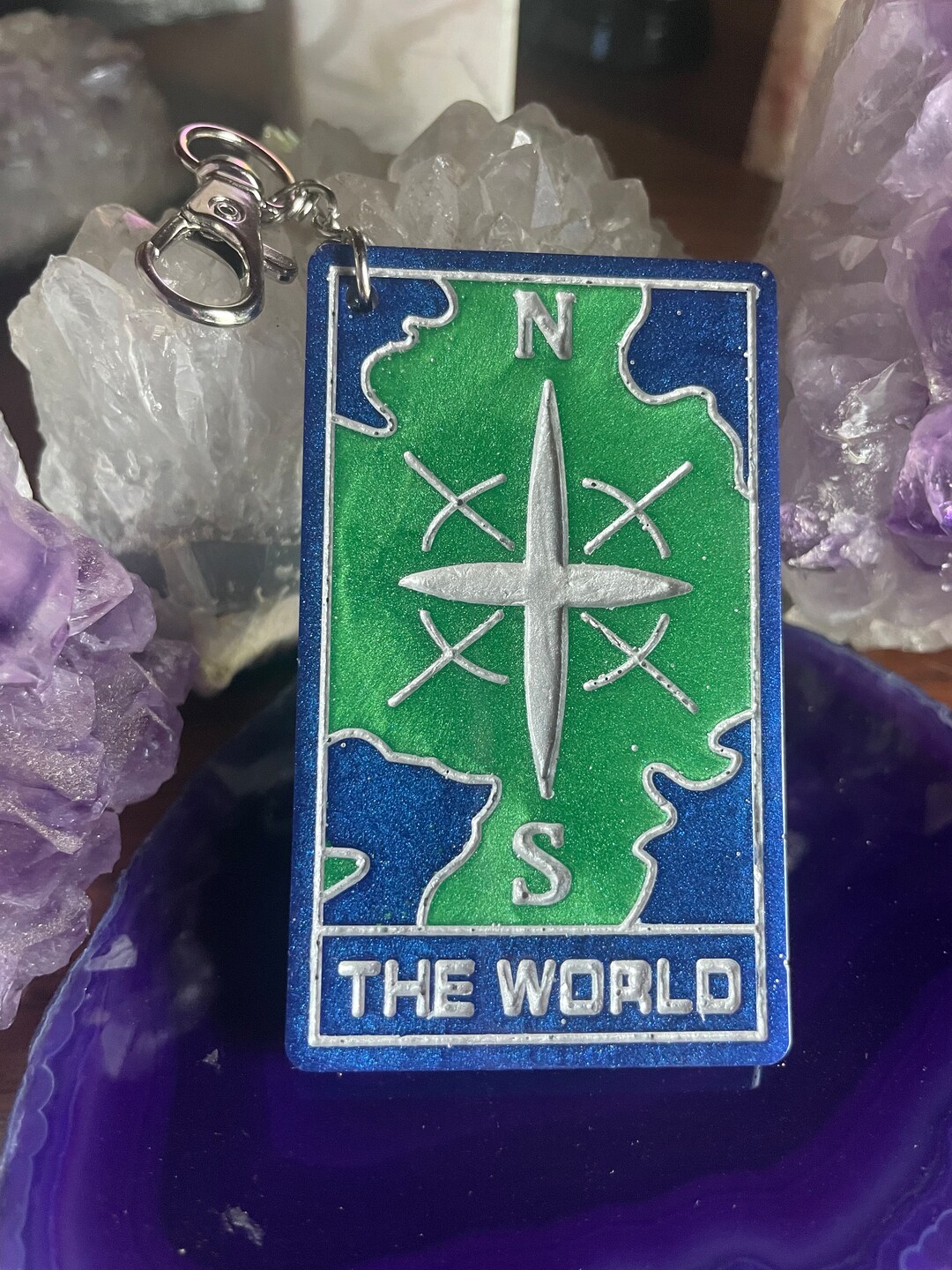 Tarot Card Keychain - Etsy