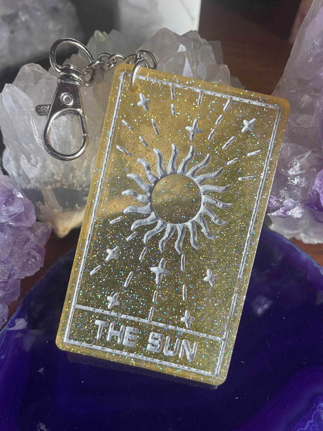 Tarot Card Keychain - Etsy