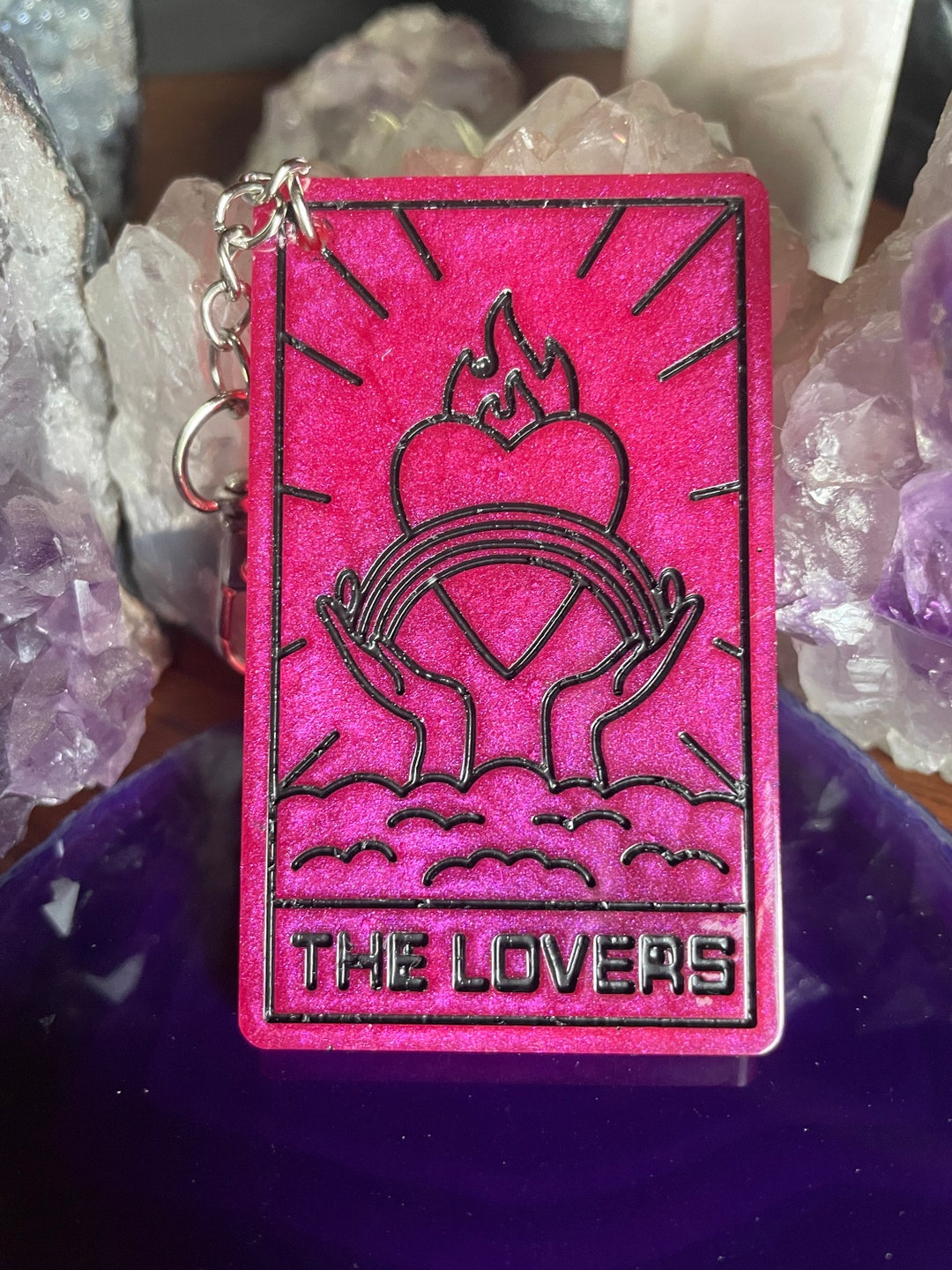 Tarot Card Keychain - Etsy