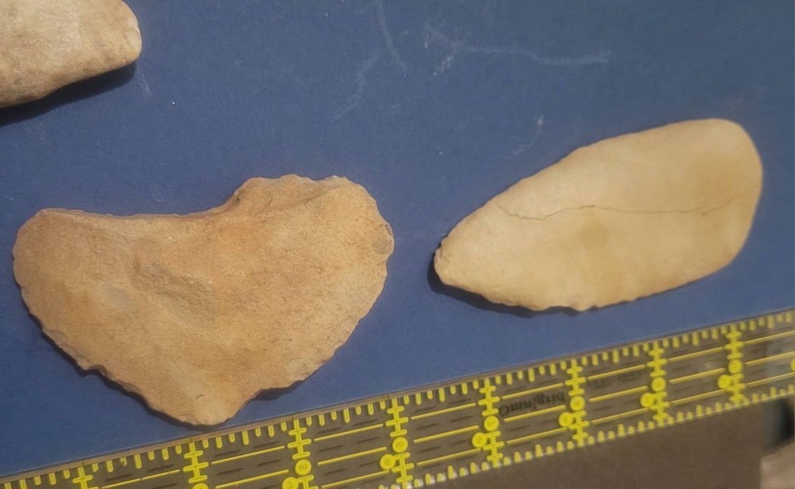 Native American Artifact Grinding Pit W 5 Blades - Etsy