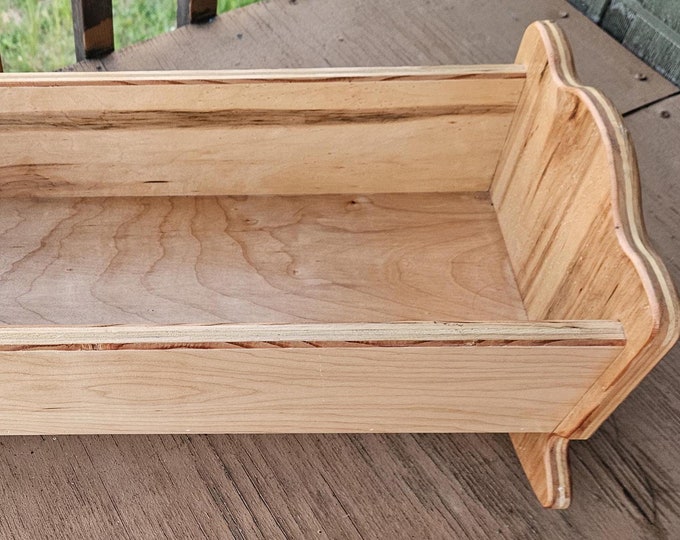 VTG Child's Sturdy Elegant Oak Handcrafted Rocker Rocking Cradle Toy by ...