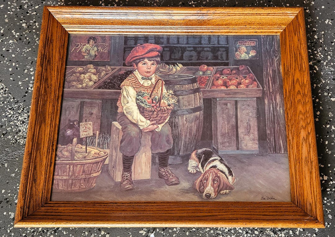Outstanding Lee Dubin Signed Painting "billy" Oil on Canvas Solid Red Oak Frame 20 in X 24 In - Etsy