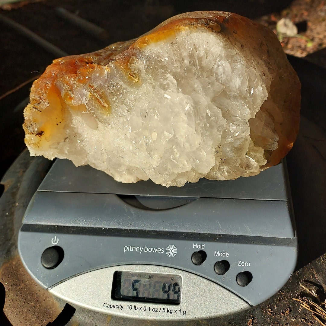 Large Crystal Clear Mineral Quartz Crystal Cluster Golden - Etsy
