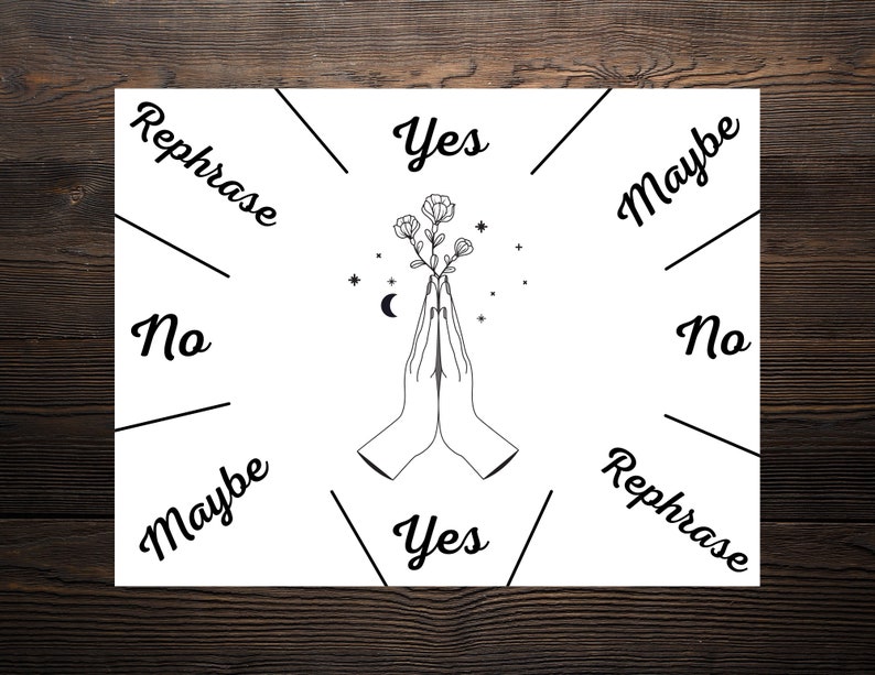 Flower Hands Design, Printable Pendulum Board, Pendulum Board, Pendulum ...
