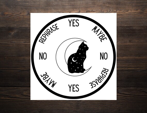 Cat Moon Design Printable Pendulum Board Pendulum Board - Etsy