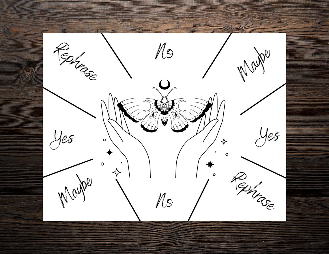 Moth Design, Printable Pendulum Board, Pendulum Board, Pendulum Chart ...