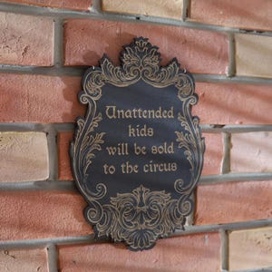 Wood Engraved Door Sign, Gothic Decor, Gothic Wall Art Plaque - Etsy