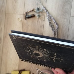 Engraved Wood Notebook, Moon Journal - Etsy