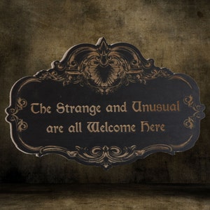 Victorian Wood Engraved Wall Art, Gothic Decor, Door Sign - Etsy