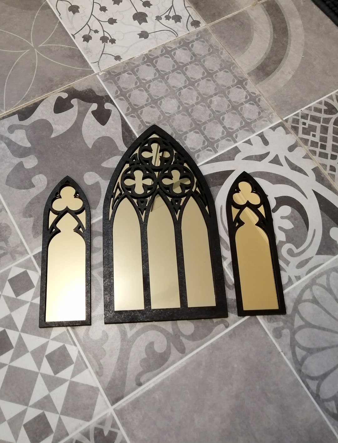 Gothic Mirror, Set of 3, GOLD Mirrors, Witchy, Cathedral - Etsy