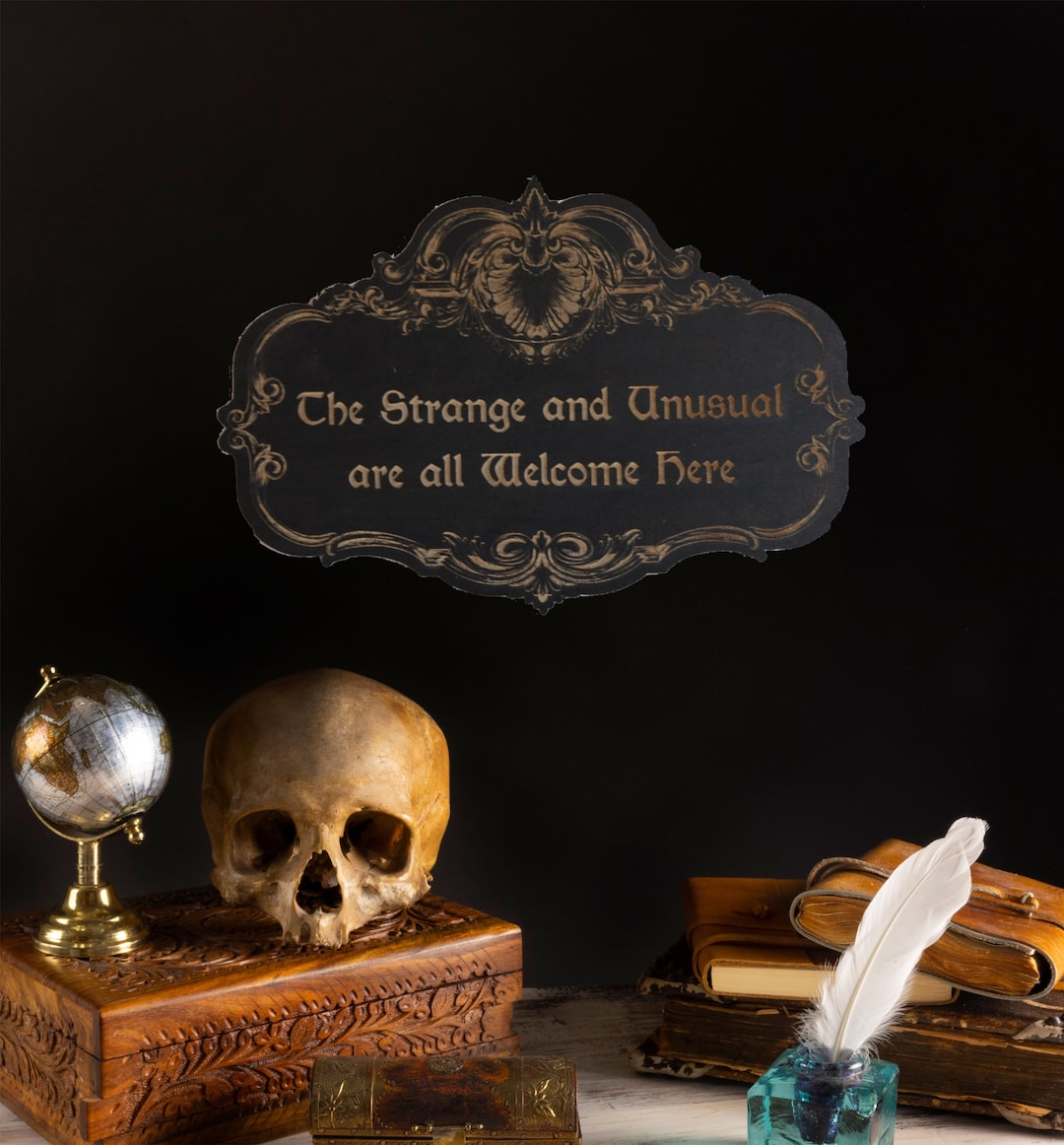 Victorian Wood Engraved Wall Art, Gothic Decor, Door Sign - Etsy