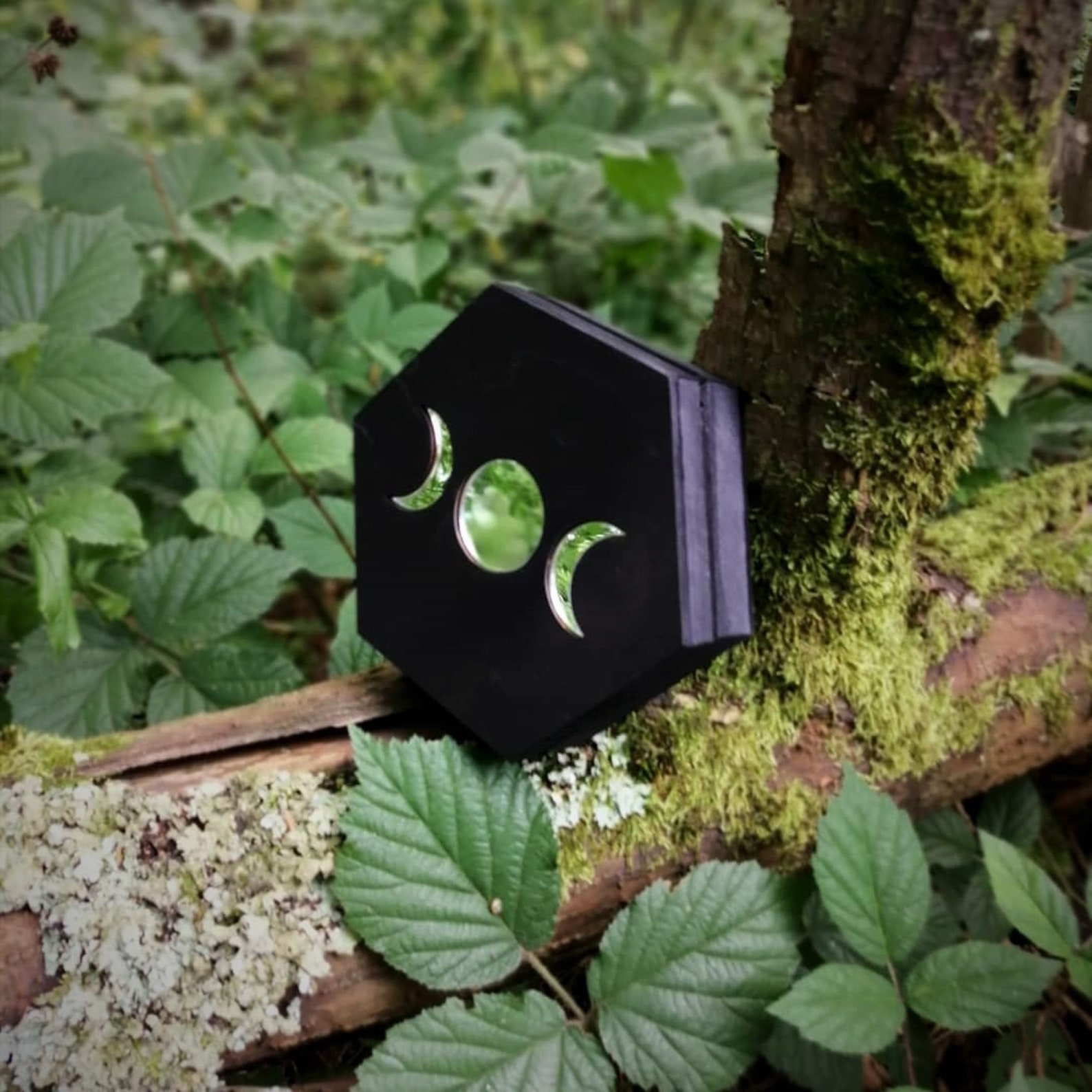 Wooden Jewelry Box Black Box Wooden Casket With Mirrors | Etsy