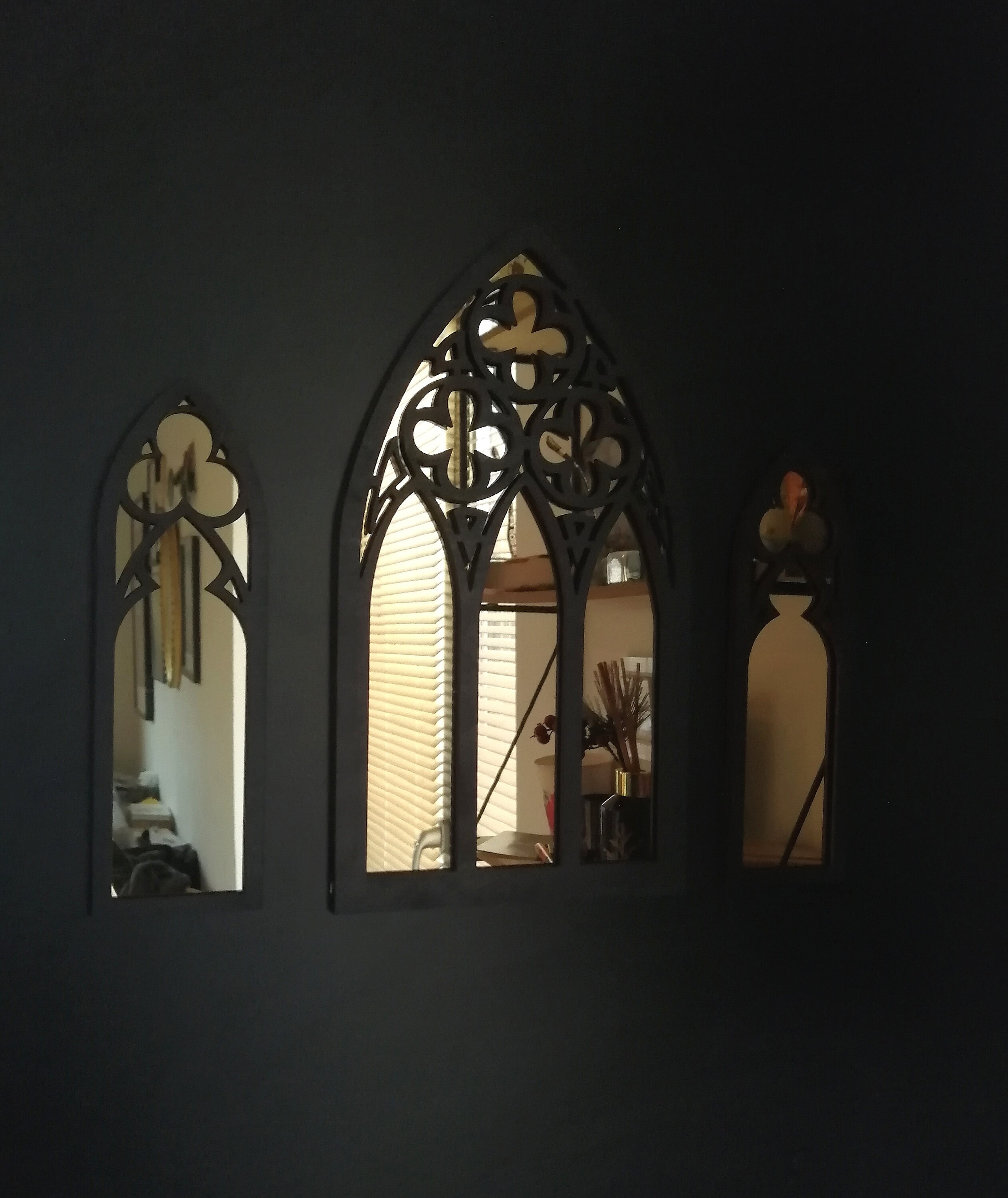 Gothic Mirror Set of 3 GOLD Mirrors Witchy Cathedral - Etsy