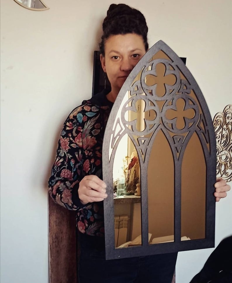 One Big Gothic Mirror GOLD or SILVER - Etsy