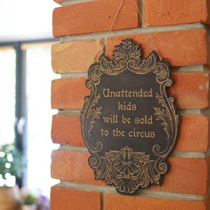 Wood Engraved Door Sign, Gothic Decor, Gothic Wall Art Plaque - Etsy