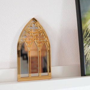 Gothic Mirror, Cathedral Arch Window, Victorian Gold, Silver - Etsy