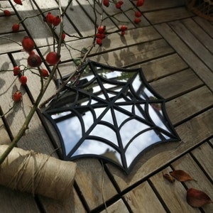 Spider Web Mirror, Silver, Spider's Web - Etsy