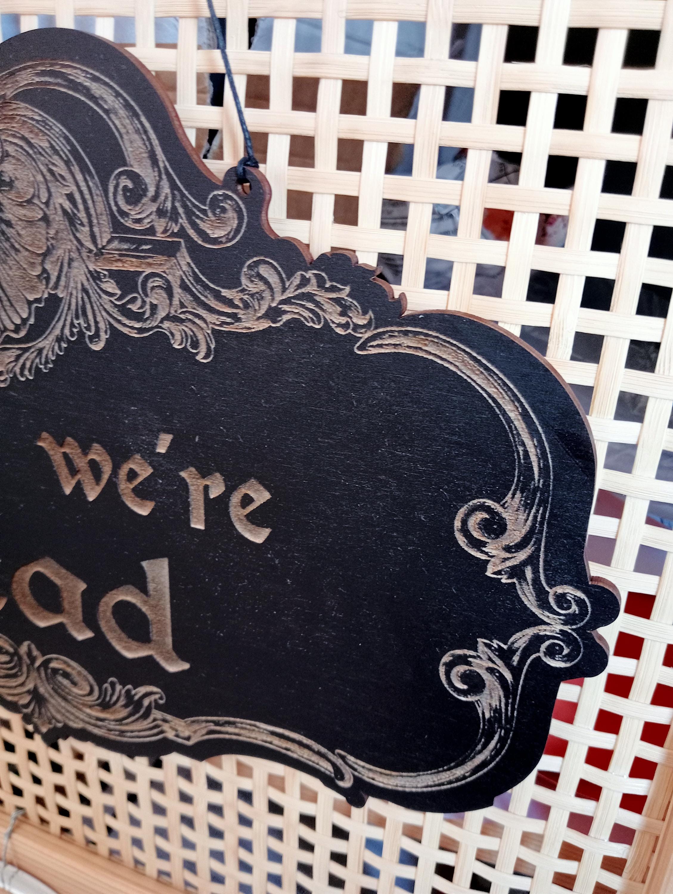 Wood Engraved Door Sign, Victorian Wall Art, Gothic Decor, - Etsy