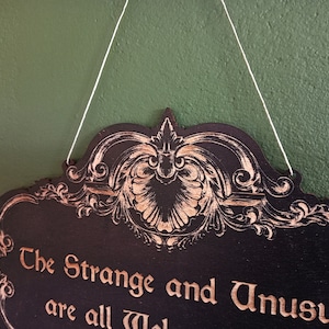 Victorian Wood Engraved Wall Art, Gothic Decor, Door Sign - Etsy