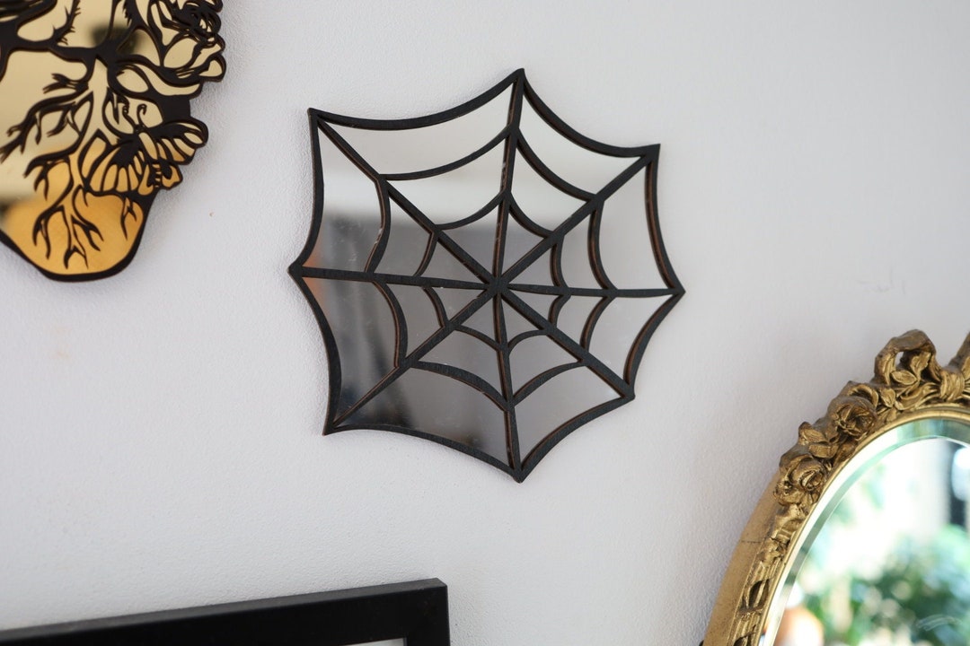 Spider Web Mirror, Silver, Spider's Web - Etsy
