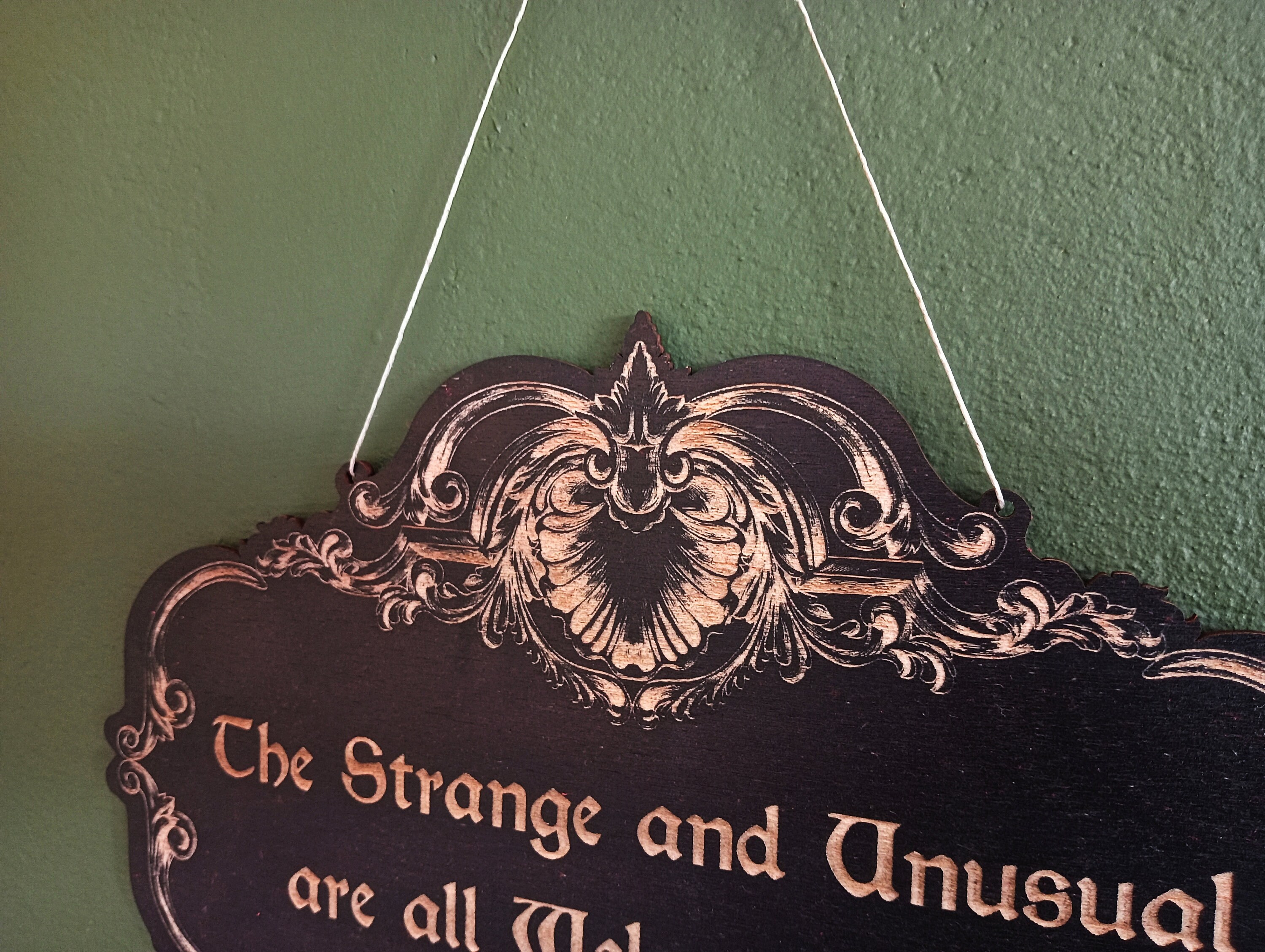 Victorian Door Sign, Wood Engraved Wall Art, Gothic Decor - Etsy
