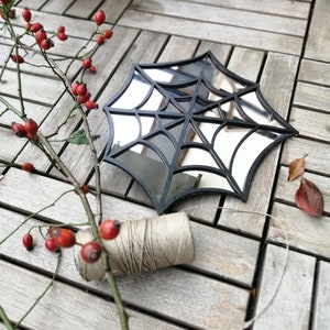 Spider Web Mirror, Silver, Spider's Web - Etsy