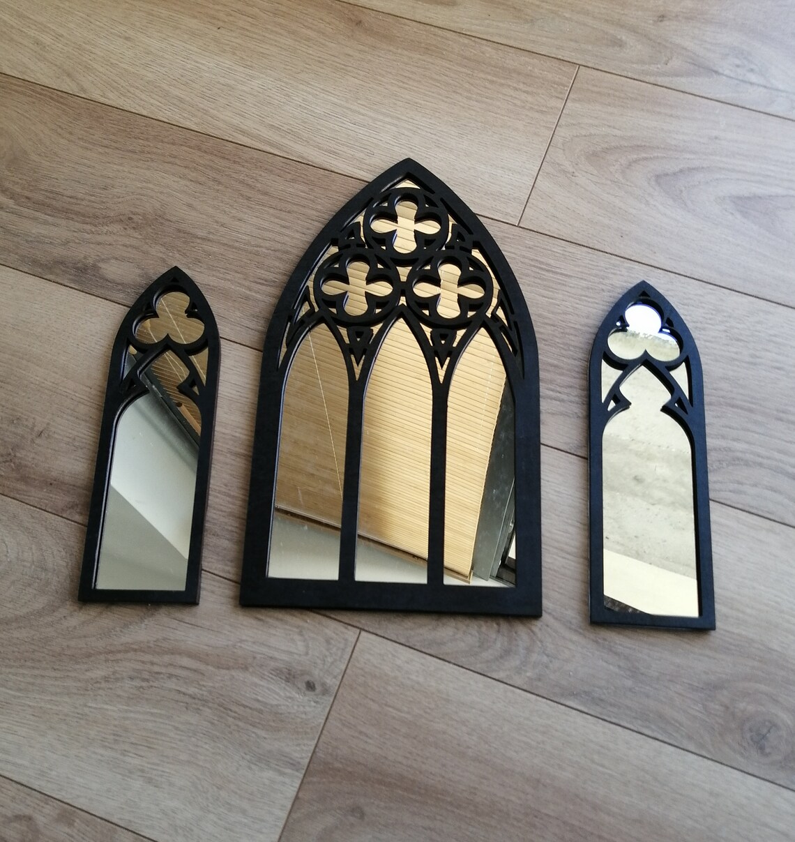 Gothic Mirror Set of 3 Cathedral Arch Window - Etsy