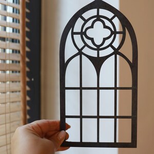 Gothic Mirror, Black FRAME, Cathedral Arch Window - Etsy