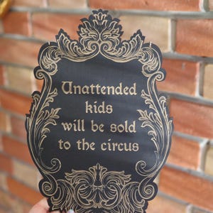 Wood Engraved Door Sign, Gothic Decor, Gothic Wall Art Plaque - Etsy