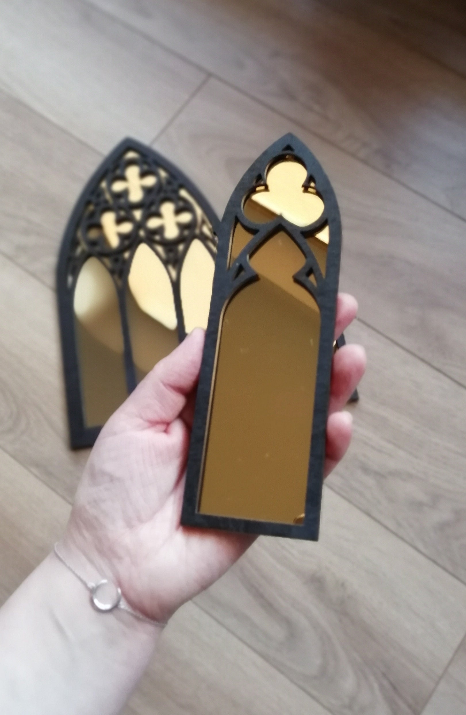 Gothic Mirror Set of 3 GOLD Mirrors Witchy Cathedral - Etsy
